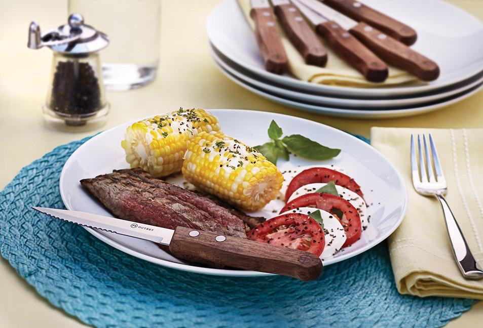 Rosewood Collection Steak Knife Set - Keystone BBQ Supply
