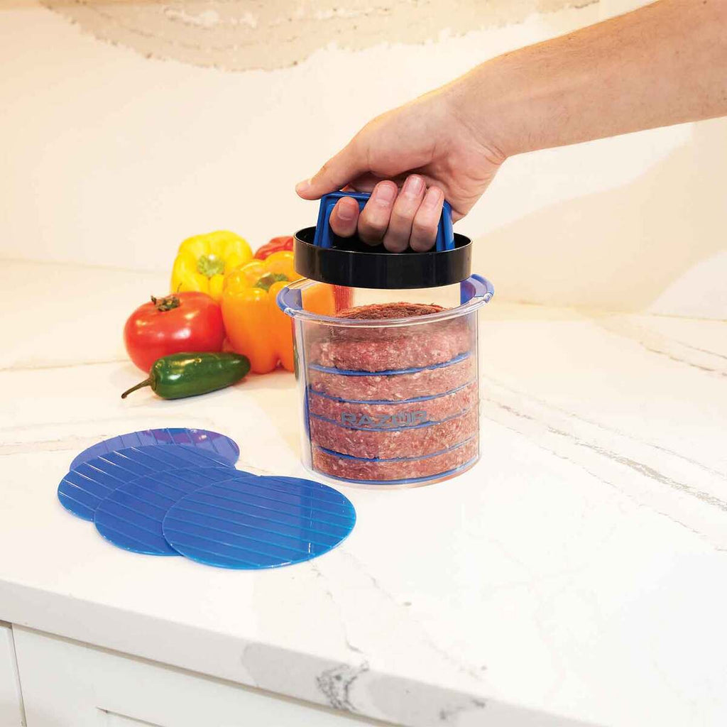 Razor 12 Pc. Burger Press Caddy - Keystone BBQ Supply